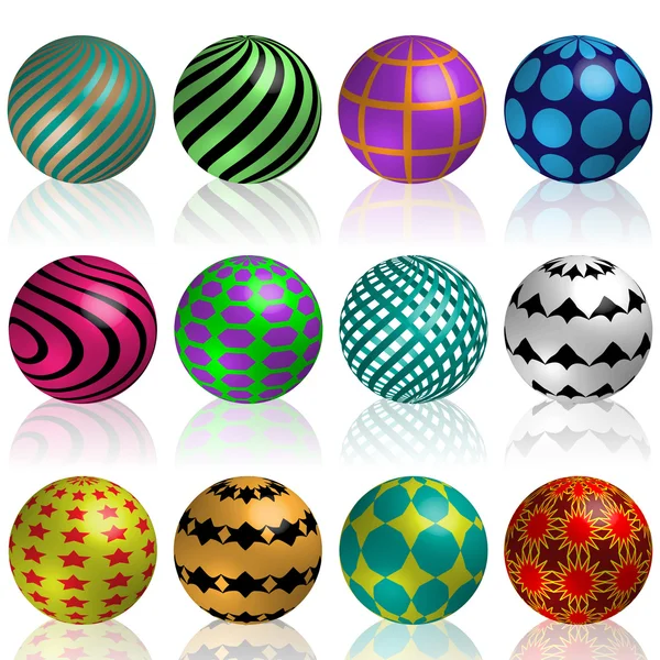 Colección de bolas de colores Imágenes Vectoriales, Gráfico Vectorial ...