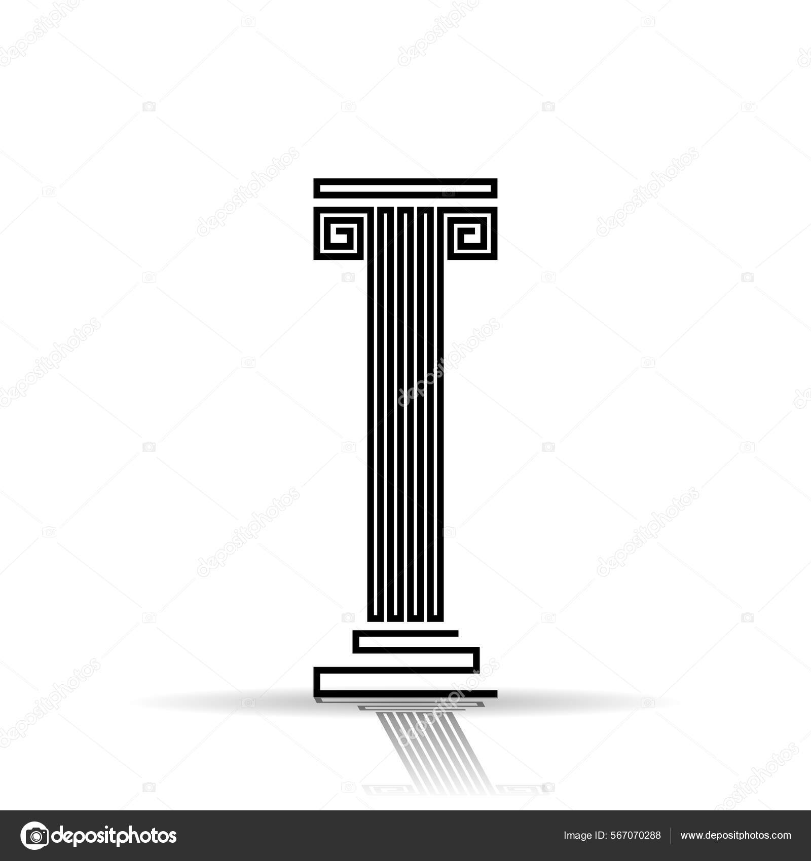 Pillar Logo Design Illustration Pillar Logo Design White Background ...