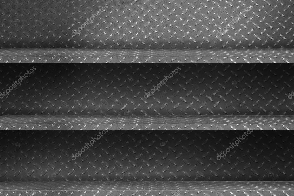 Diamond plate metal shelf — Stock Photo © koydesign #36631421