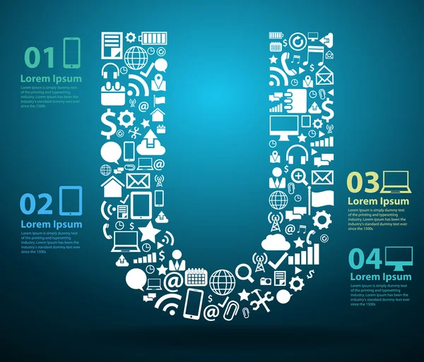 Application icons alphabet letters design Stock Vector Image by ...