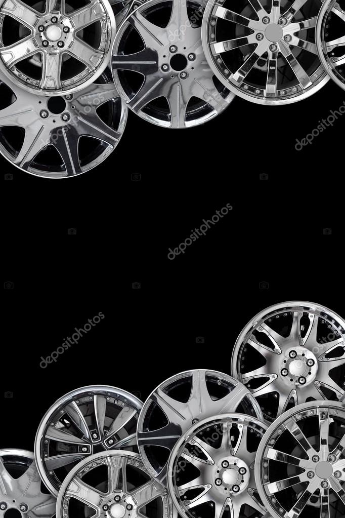 Car alloy wheel background template design — Stock Photo © koydesign ...
