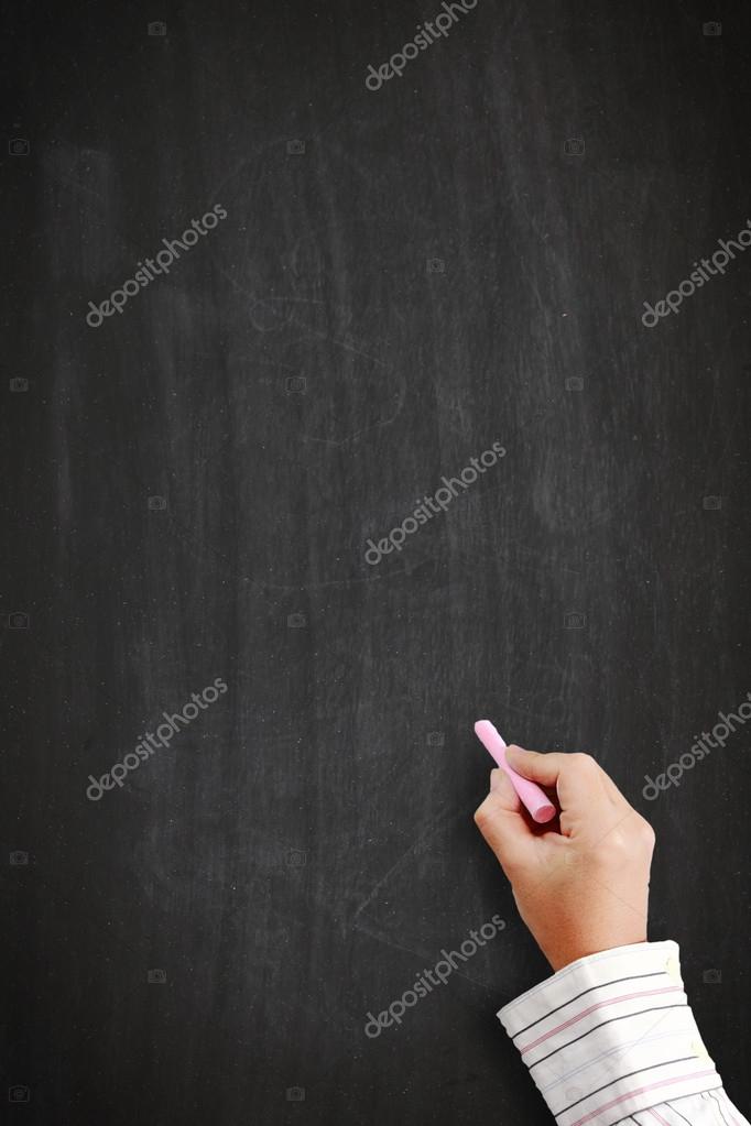 Hand writing on blackboard Stock Photo by ©koydesign 41895923