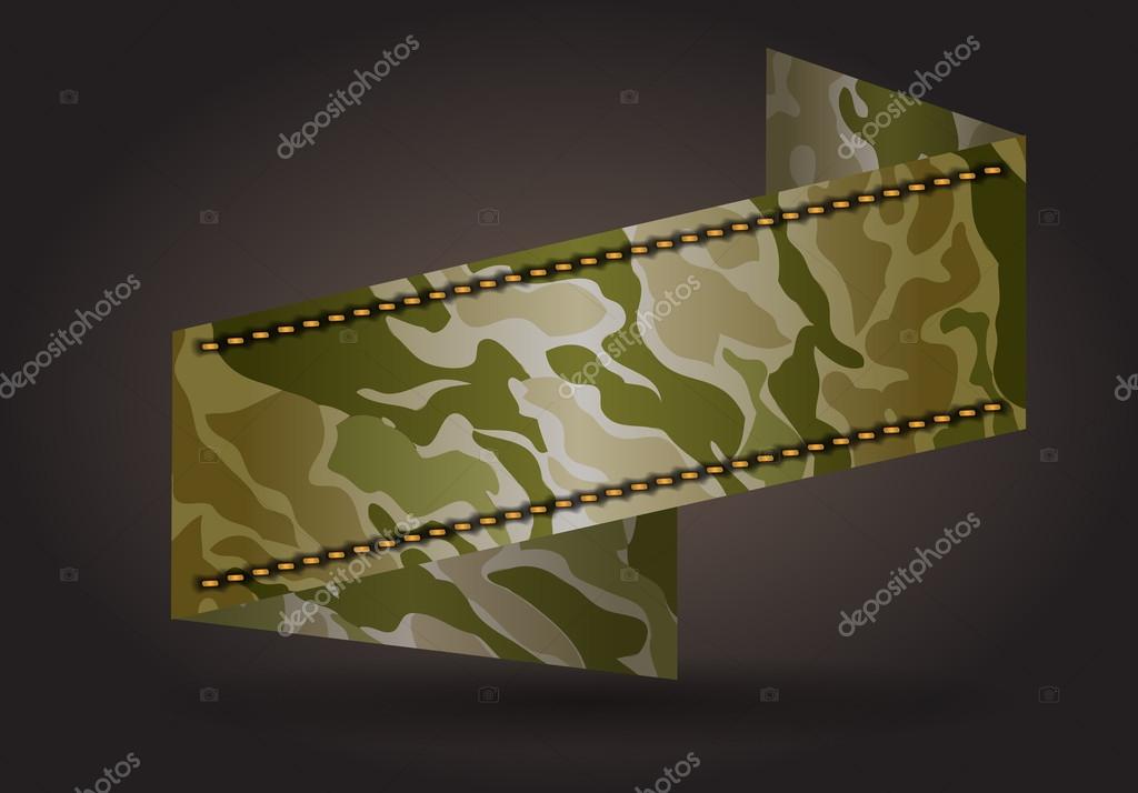 Image vectorielle Bannière de ruban vectoriel avec motif de tissu ...