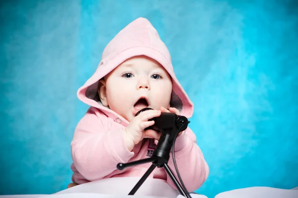 Baby with microphone Stock Photos, Royalty Free Baby with microphone ...