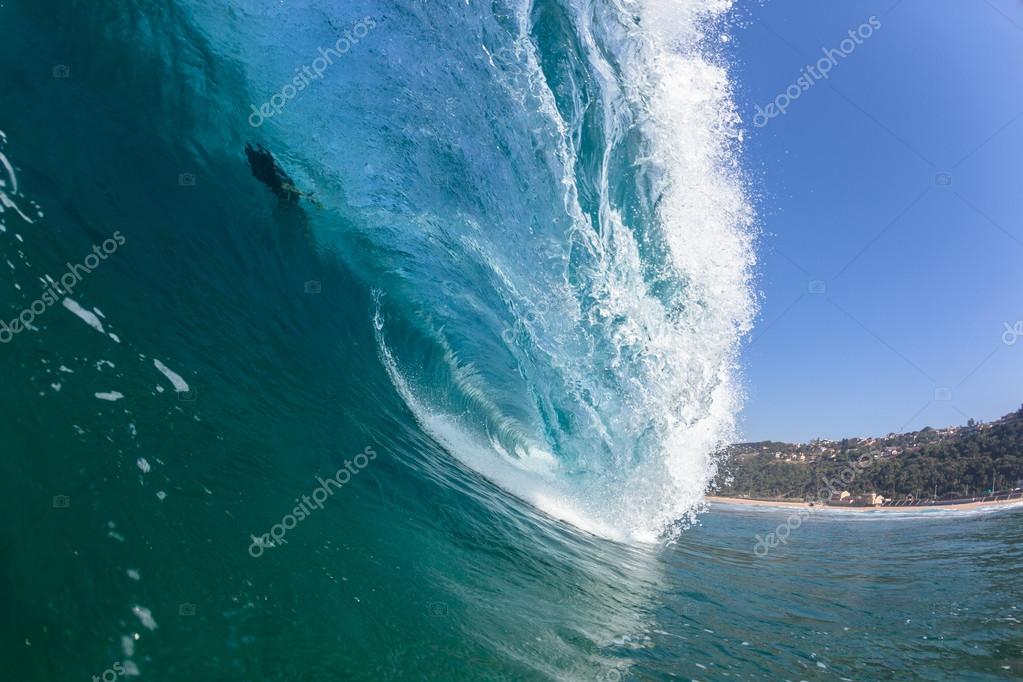 Ocean Sea Wave Inside Crashing Blue — Stock Photo © ChrisVanLennepPhoto ...