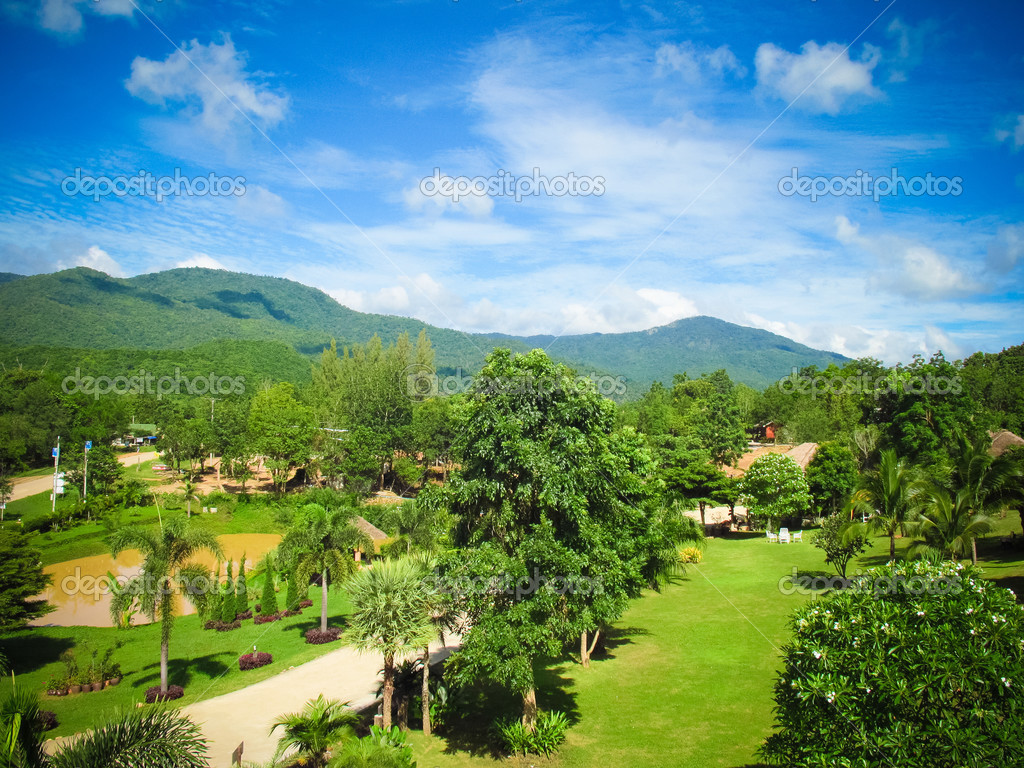 Greenery natural view of village — Stock Photo © aaa187 #43681969
