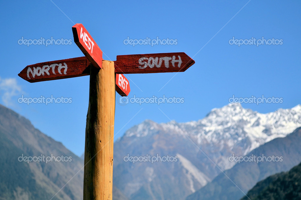 Señalización que apunta a todas las direcciones cardinales 2023