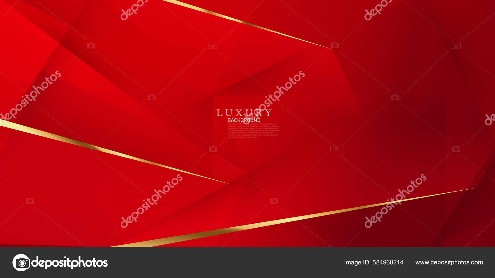 Abstract Vector Luxury Red Gold Background Modern Creative Concept ...