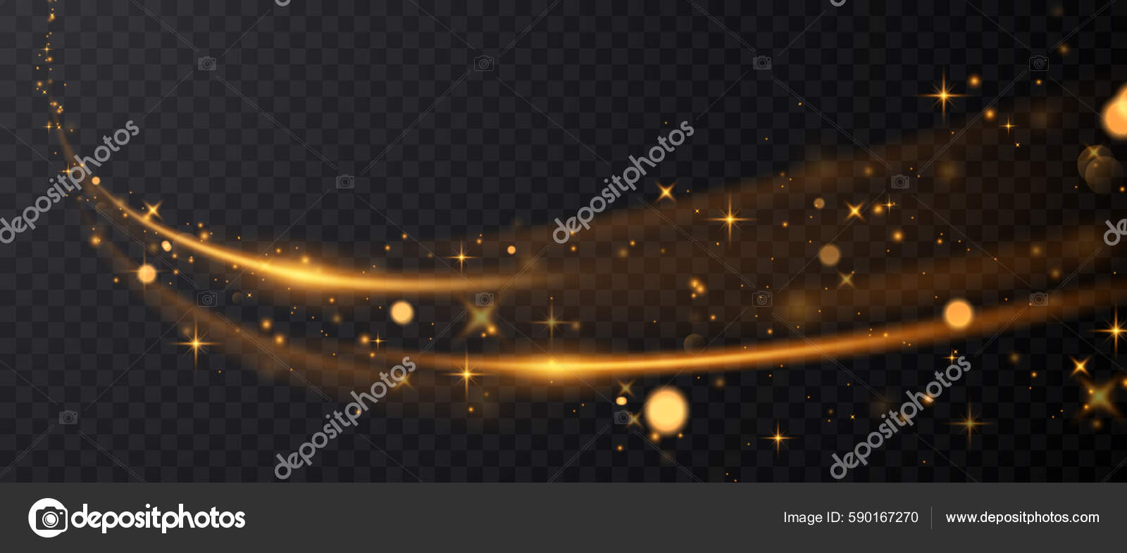 Golden Sparkling Background Design Light Effect Gold Dust Stars Shine ...
