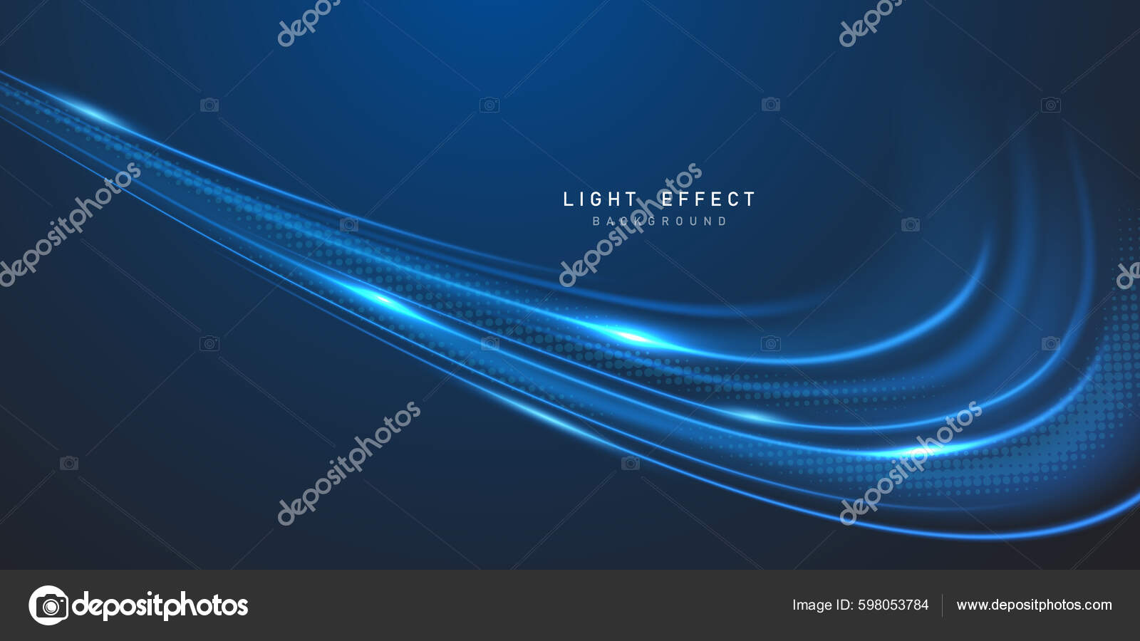 Blue Neon Light Line Design Blur Modern Abstract Vector Illustration ...