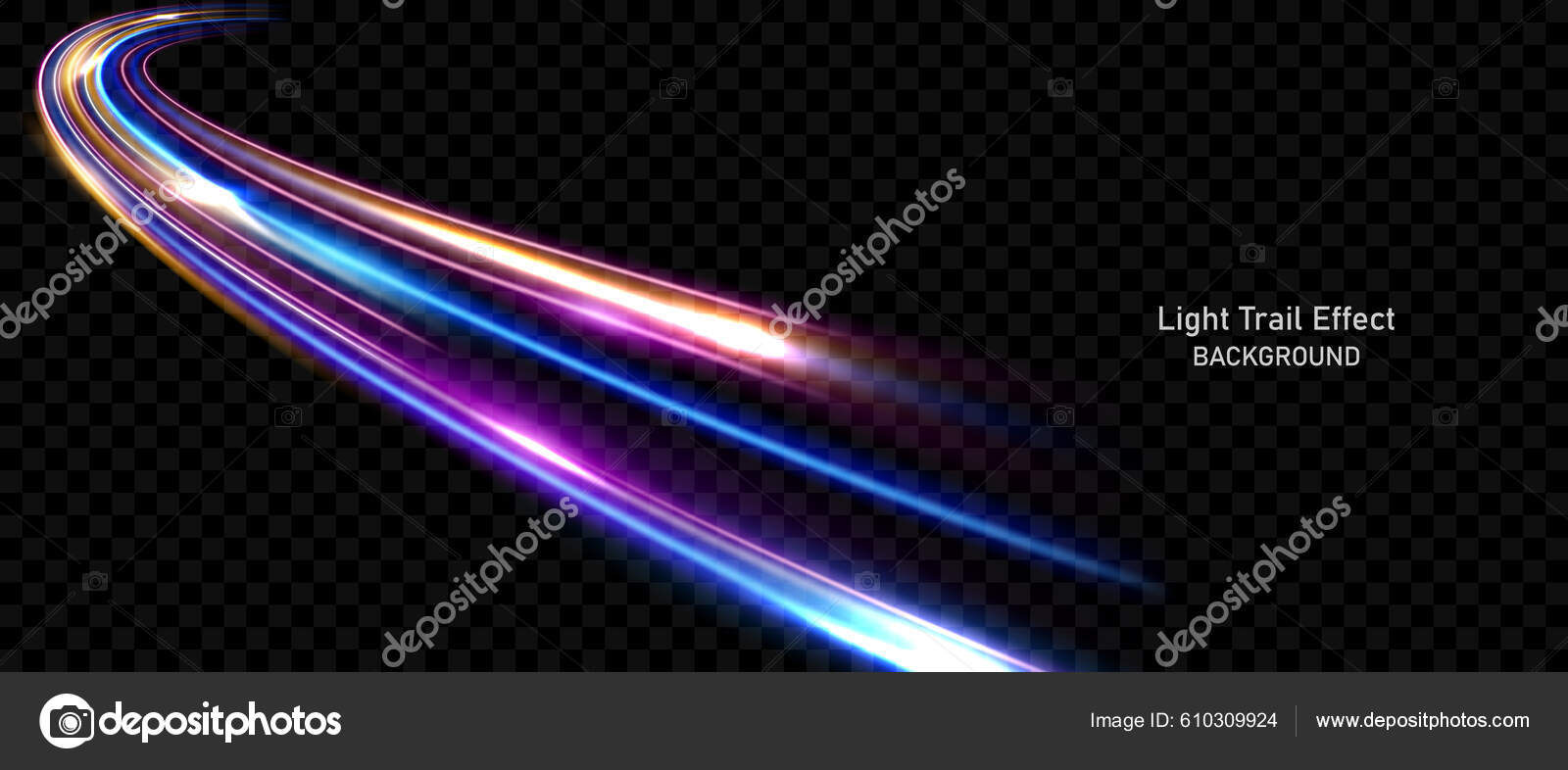 Elegant Abstract Light Line Effect Design Vector Illustration Black ...