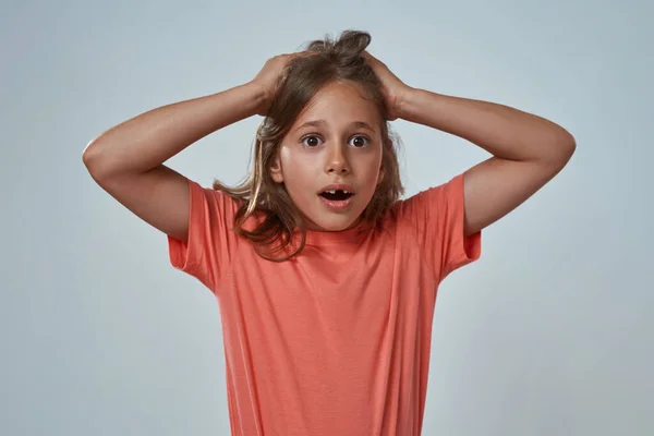 Cropped image of scared girl with open mouth Stock Photo by ©LanaStock ...