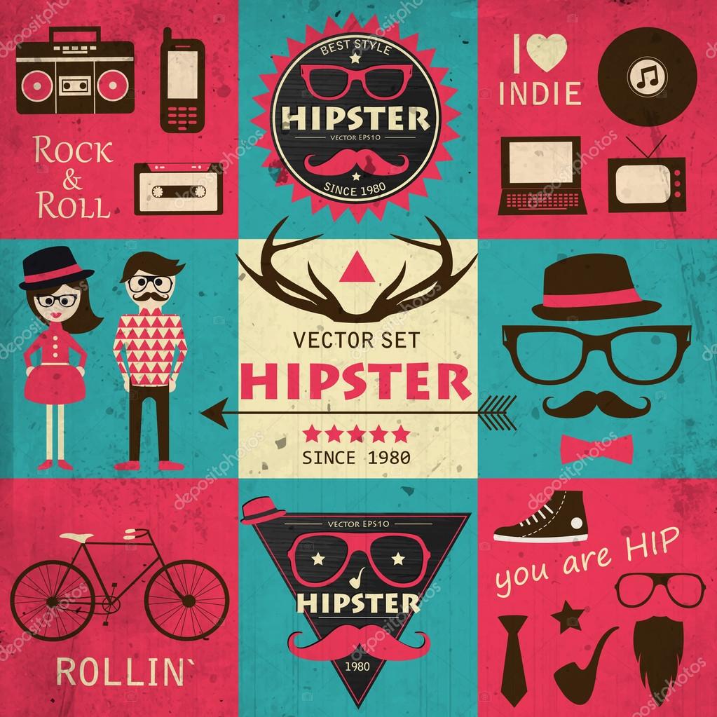 Hipster retro infographics Stock Vector by ©VectorGift 37162721