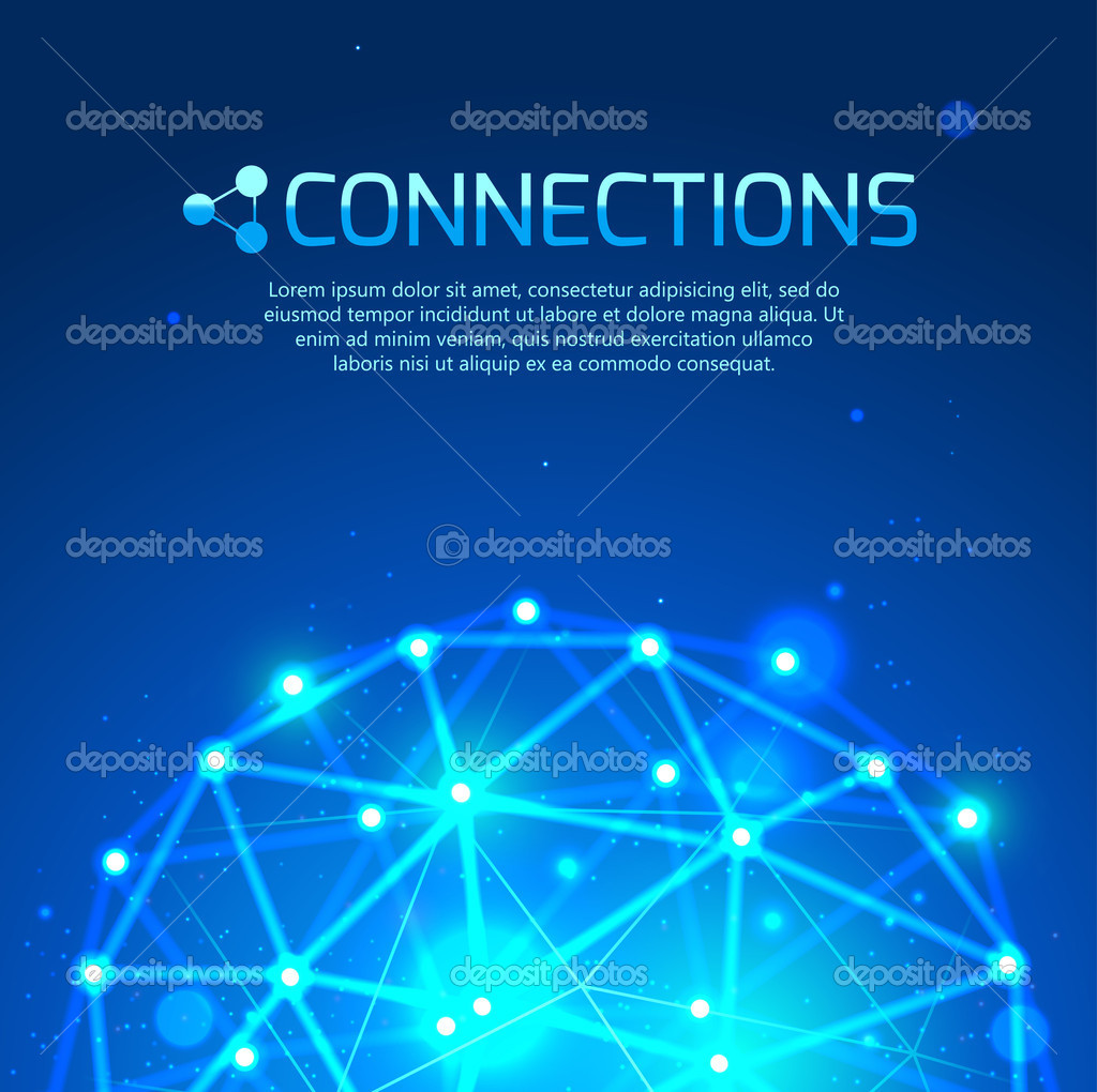 Network technology connections background — Stock Vector © VectorGift ...