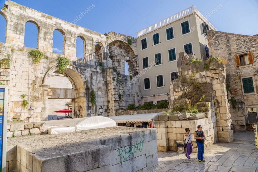 Croatia, Split. Diocletian's Palace (UNESCO heritage site) – Stock ...