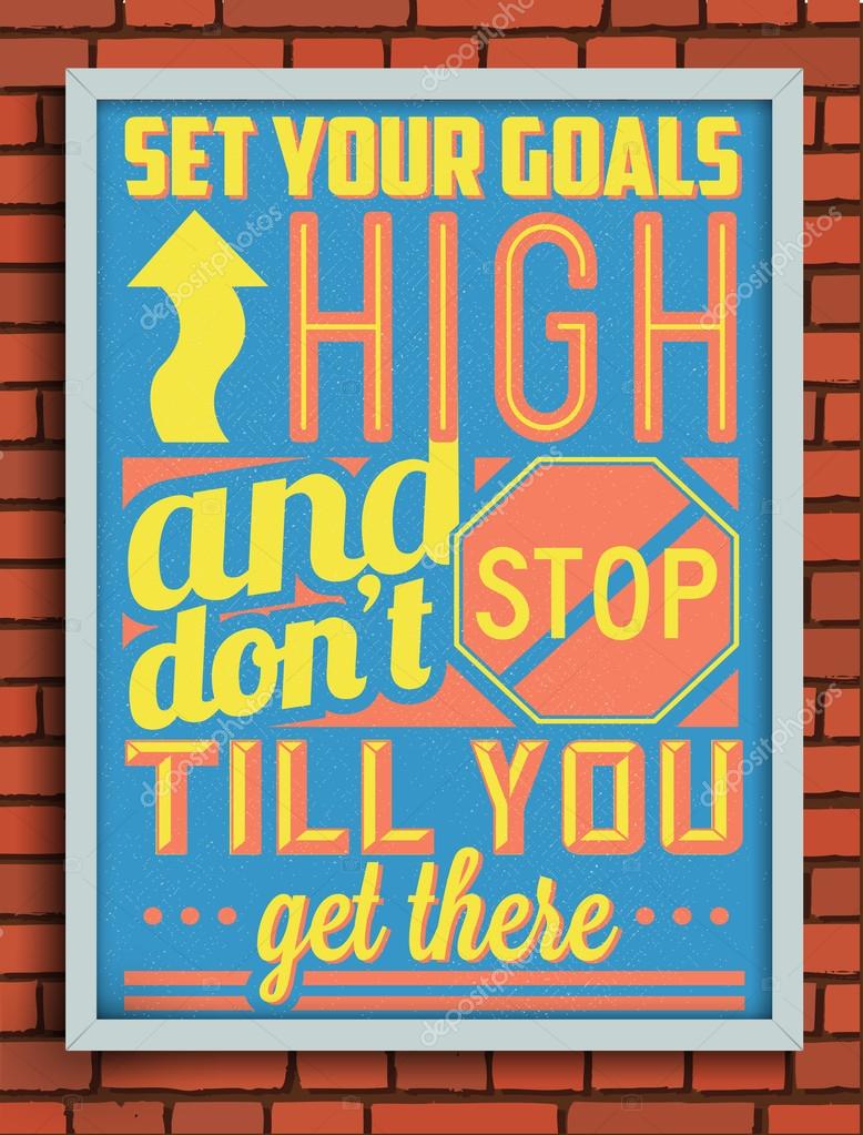 Retro Vintage Motivational Quote Poster Stock Vector Image by ...