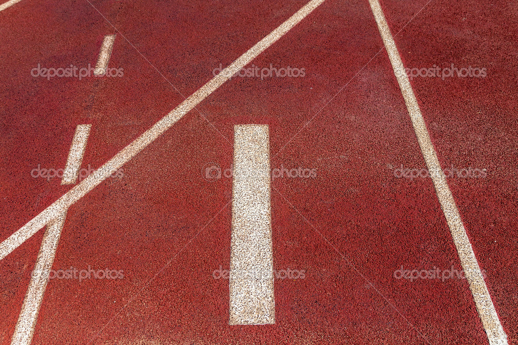 Number one on the start of a running track — Stock Photo © platongkoh01 ...