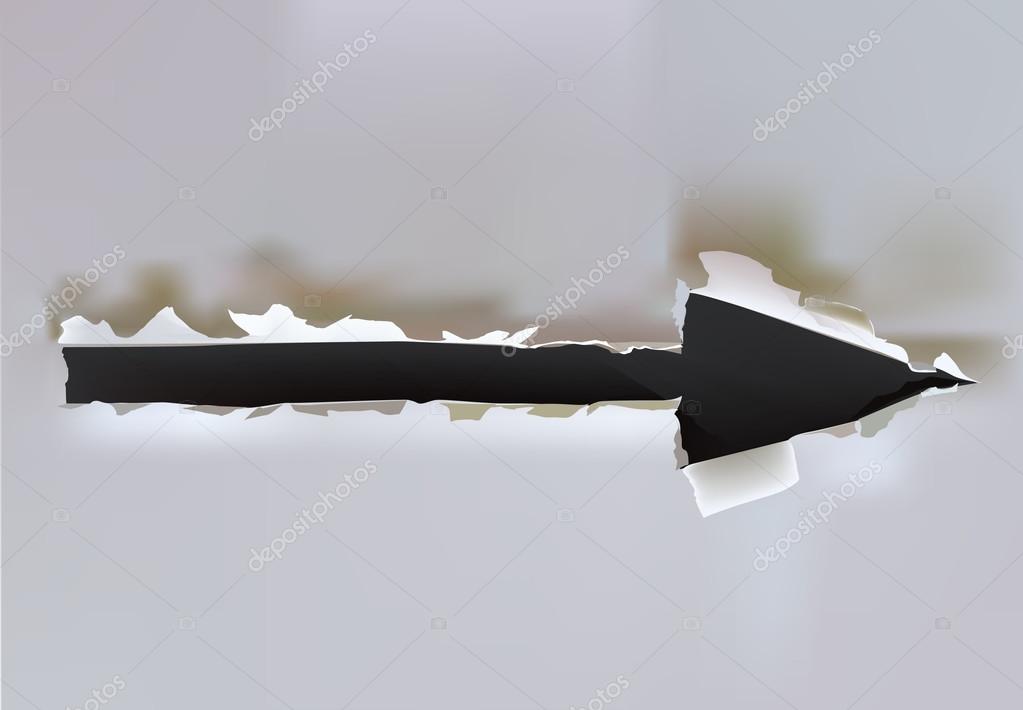 Ripped paper collection Arrow Stock Vector Image by ©irstone #37903255