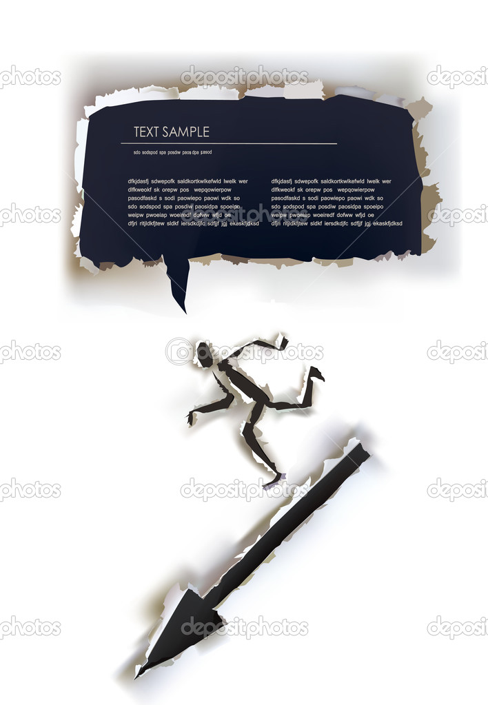 Paper collection Running person Stock Vector by ©irstone 37904461