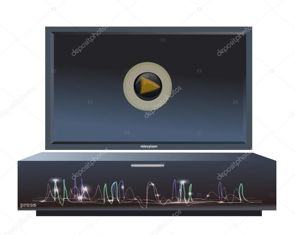 Video and music player Stock Vector by ©irstone 37907701