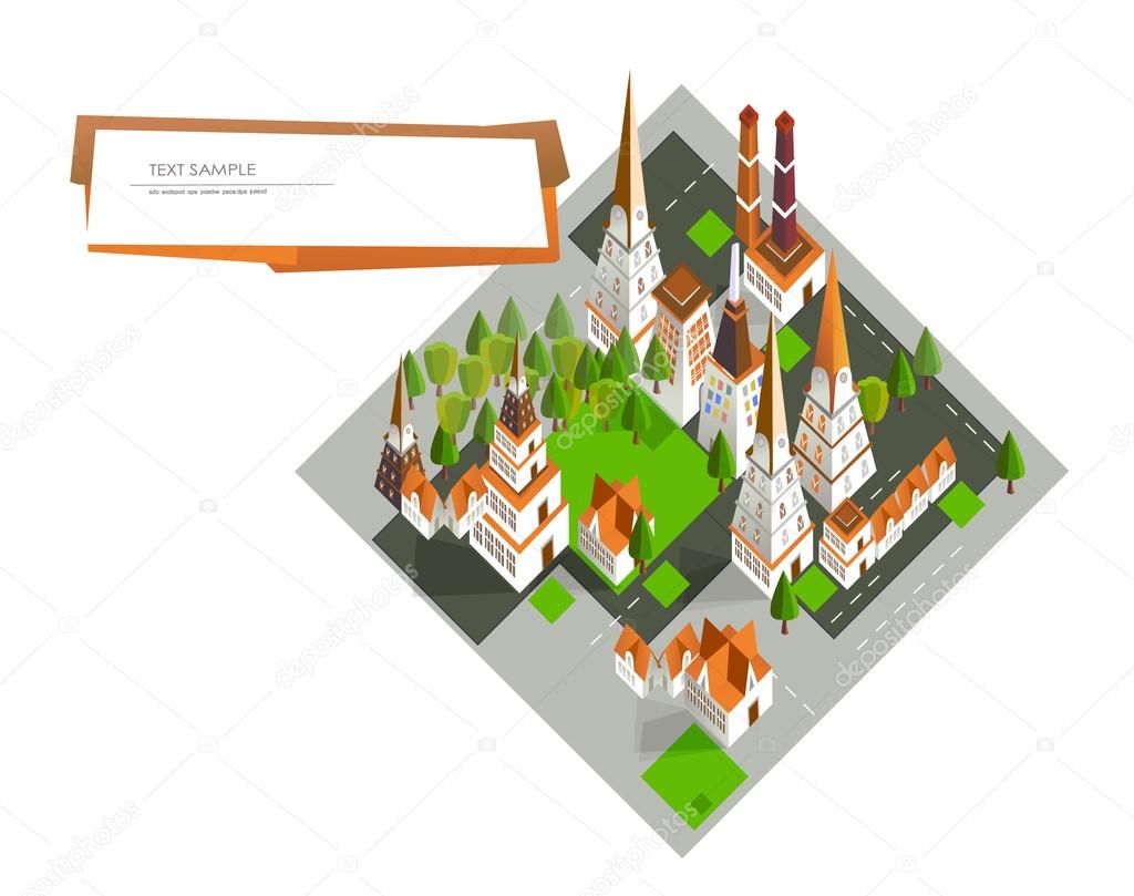 3D City background Stock Vector Image by ©irstone #38405971