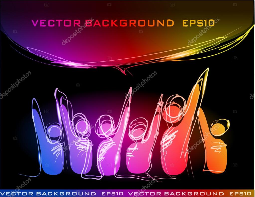 Neon background Business team Stock Vector Image by ©irstone #38488227