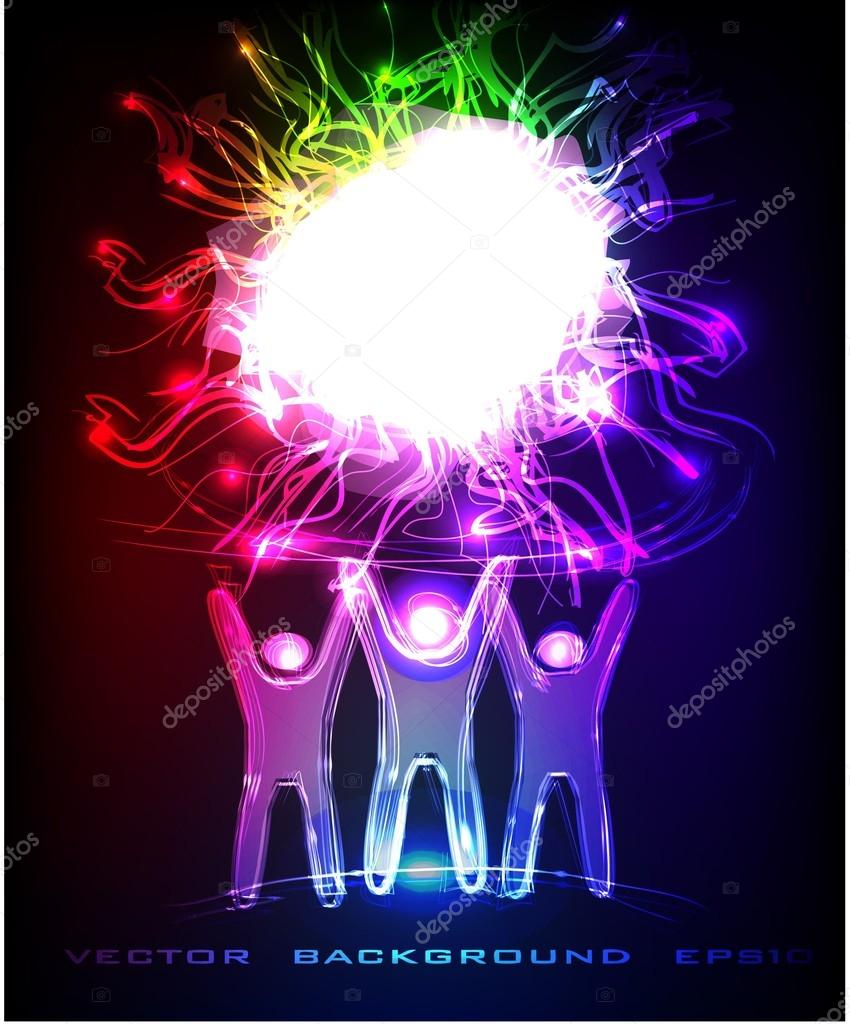 Neon team background Stock Vector by ©irstone 38488777
