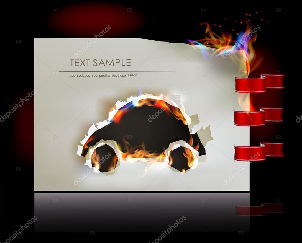 Ripped paper collection and flames, Car Stock Vector Image by ©irstone ...