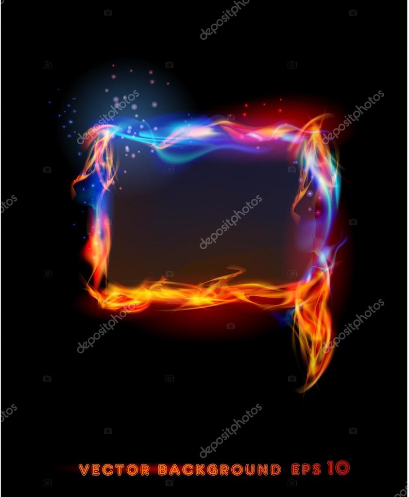 Fire collection. Bubble frame for text Stock Vector by ©irstone 43166673