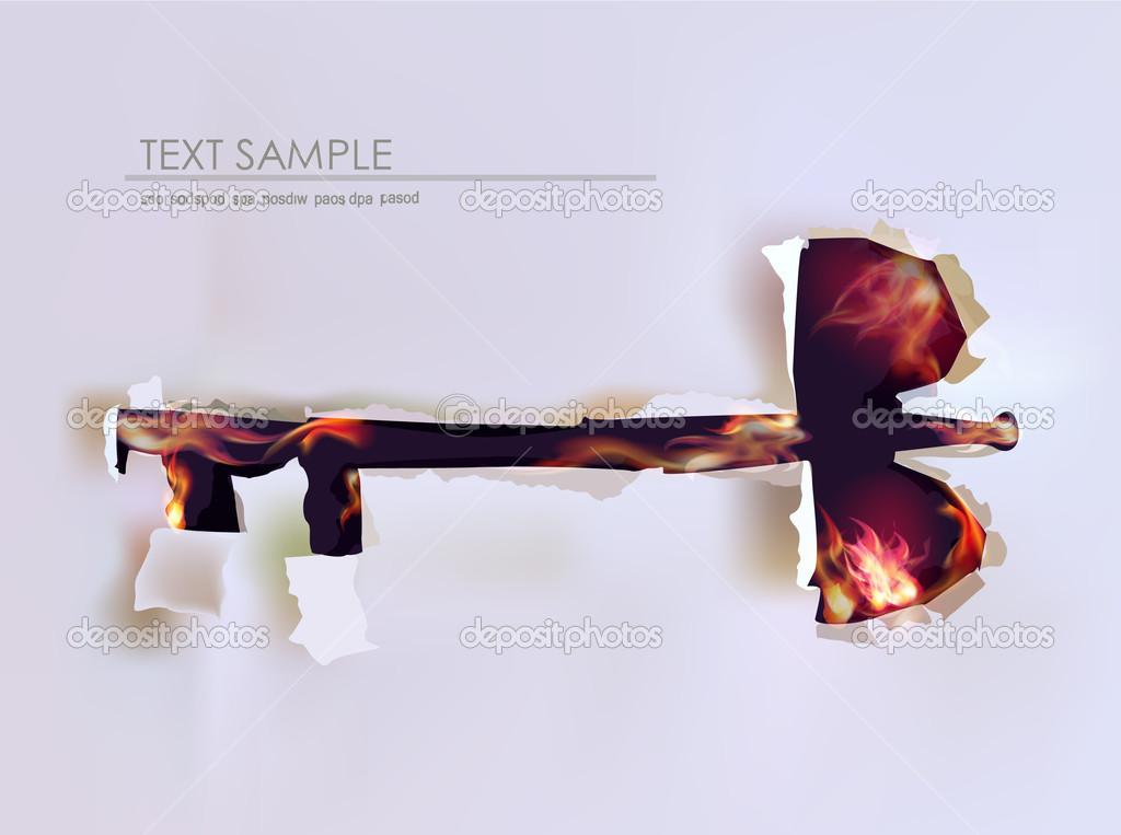 Ripped paper collection and flames, Key Stock Vector Image by ©irstone ...