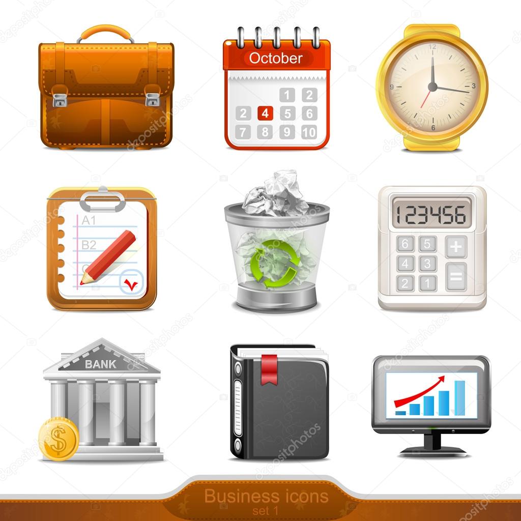 Businesss icons set1 Stock Vector Image by ©Yayasya #43940389