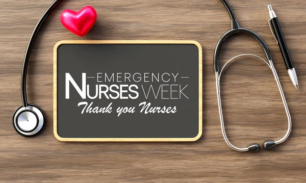 Emergency Nurses Week Observed Every Year October Nurses Treat Patients Stock Vector by ...