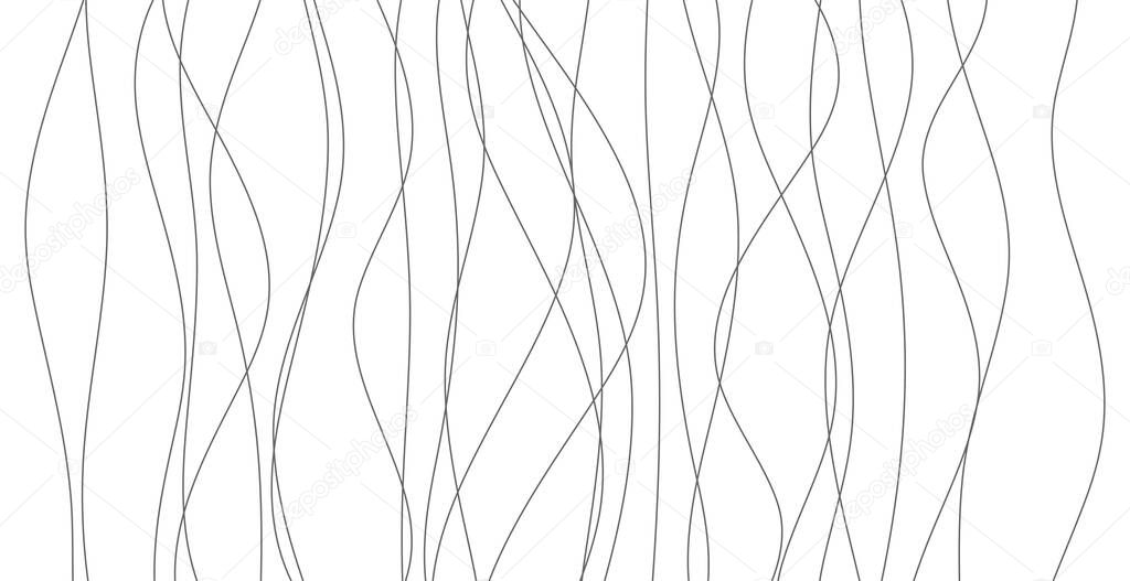 Líneas trazadas a mano. Patrón abstracto onda simple sin costura ...