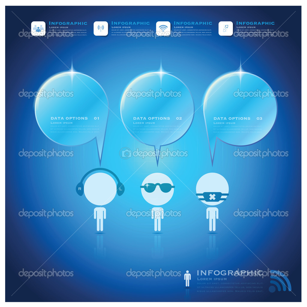 Speech Bubble Communication Connection Business Infographic Stock ...