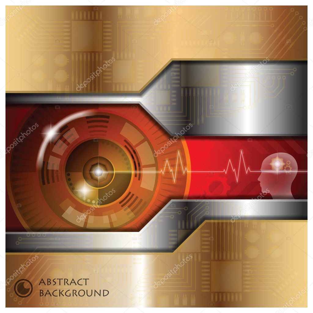Technology Eyeball Thinking Abstract Background Stock Vector by ...