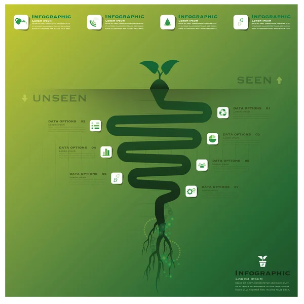 Brain Tree And Root Infographic Design Template Stock Vector Image by ...