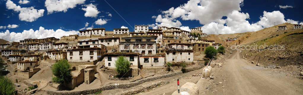 Kibber village panorama Stock Photo by ©neelsky 38239193