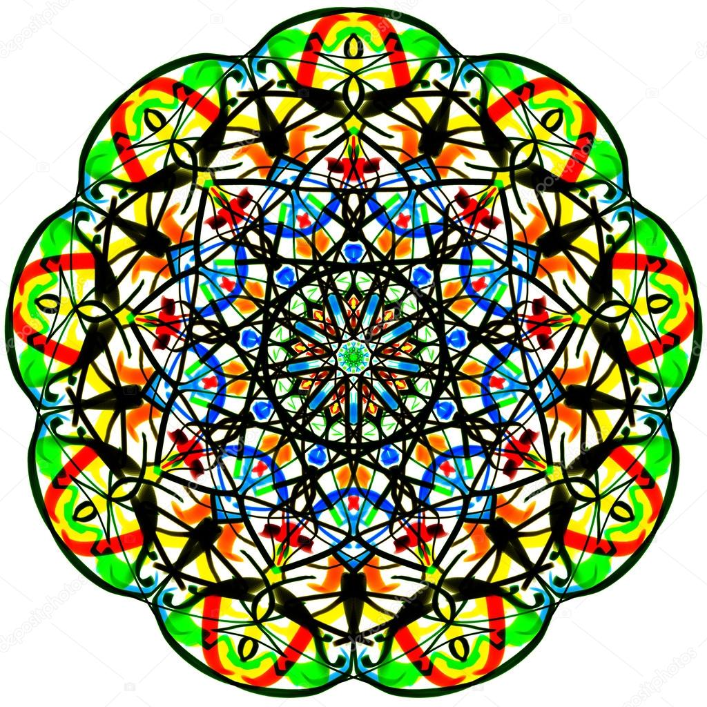 Mandala.The bright multi-colored round pattern. — Stock Photo © cache ...