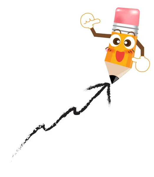 Pencil Cartoon showing Right checkmark Stock Vector Image by ...