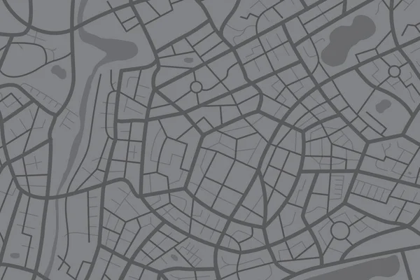 Aerial Clean Top View City Map Street River Blank Urban Stock Vector by ...