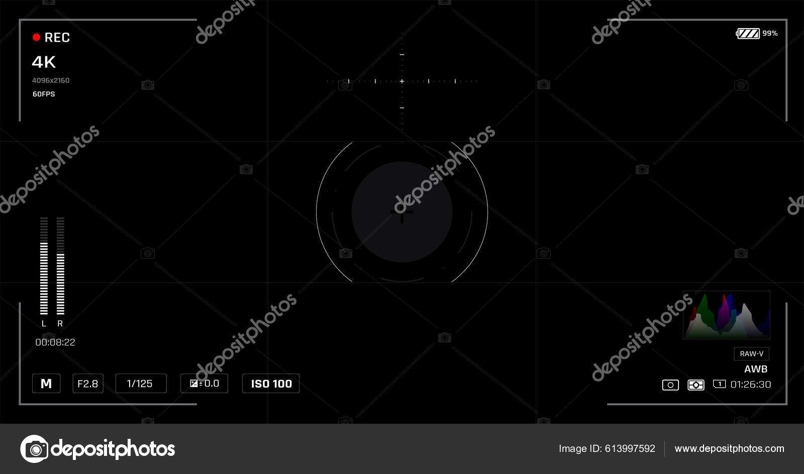 Camera User Interface Viewfinder Live View Overlay Frame Template Photo ...