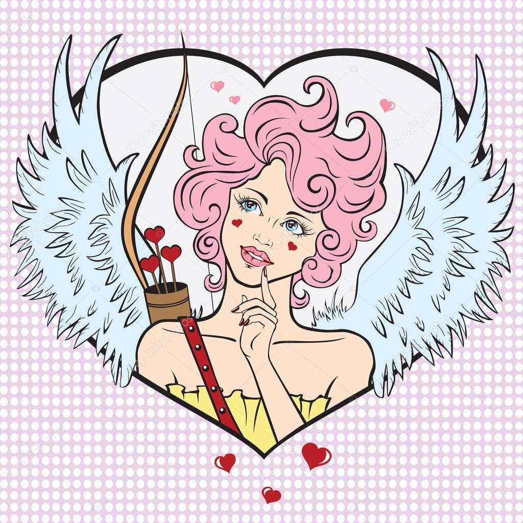 Beautiful girl in a Cupid suit Stock Vector Image by ©Jena_Velour #45834979