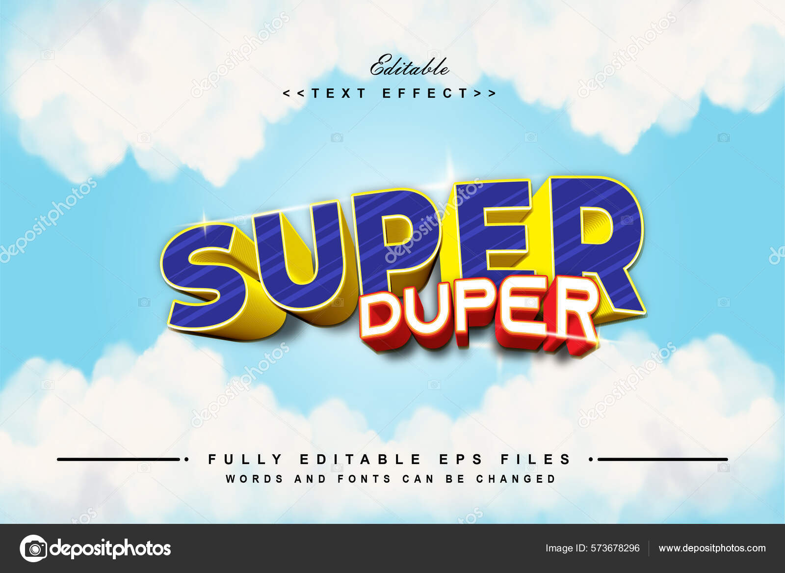 Super Duper Text Effect Stock Vector Image by ©ricovic0508 #573678296