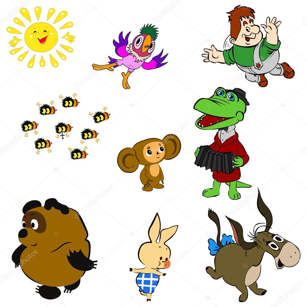 Characters of Soviet Cartoons Stock Illustration by ©depictu #37437801