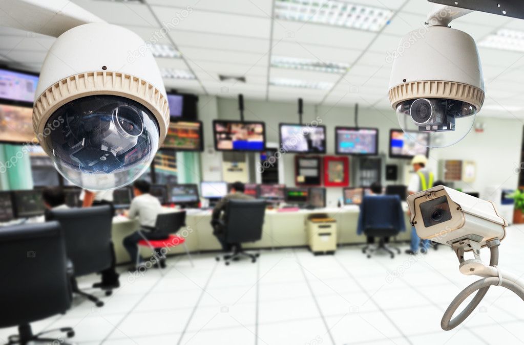 CCTV and security room background — Stock Photo © stnazkul #43779335