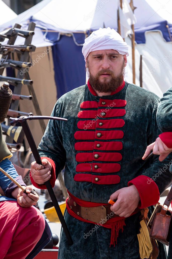 Craiova, Condado de Dolj, Rumania 14 de mayo de 2022: Luchador con ropa ...