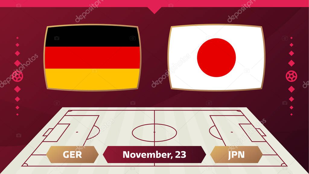 Germany vs Japan, Football 2022, Group E. World Football Competition ...