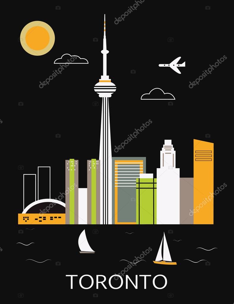 Toronto city. Vector Stock Vector by ©Lagodka 37325903
