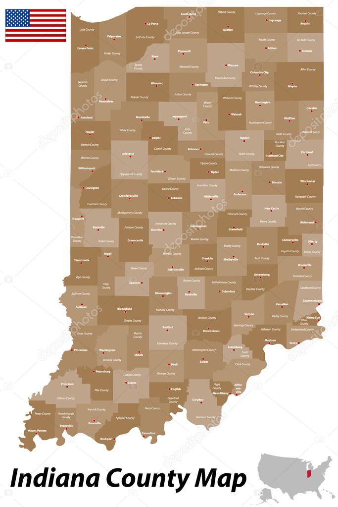 Indiana County Map Stock Vector Image by ©Malachy666 #44606803