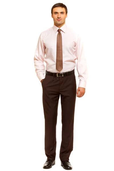 Well-dressed man in suit and tie. Charismatic businessman standing on ...